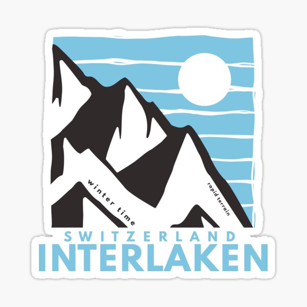 "Winter in Interlaken, Switzerland" Sticker for Sale by RapidTerrain ...