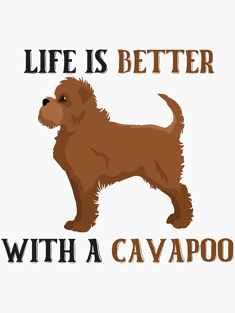 "Life is Better With A Cavapoo" Sticker for Sale by nextneveldesign | Redbubble