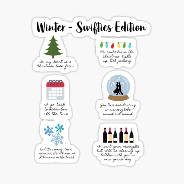 "Taylor Swift - Winter Edition Pt 2" Sticker for Sale by nd-creates ...