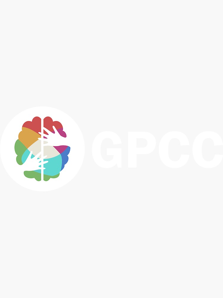 "GPCC Horizontal White text" Sticker for Sale by gpcc | Redbubble