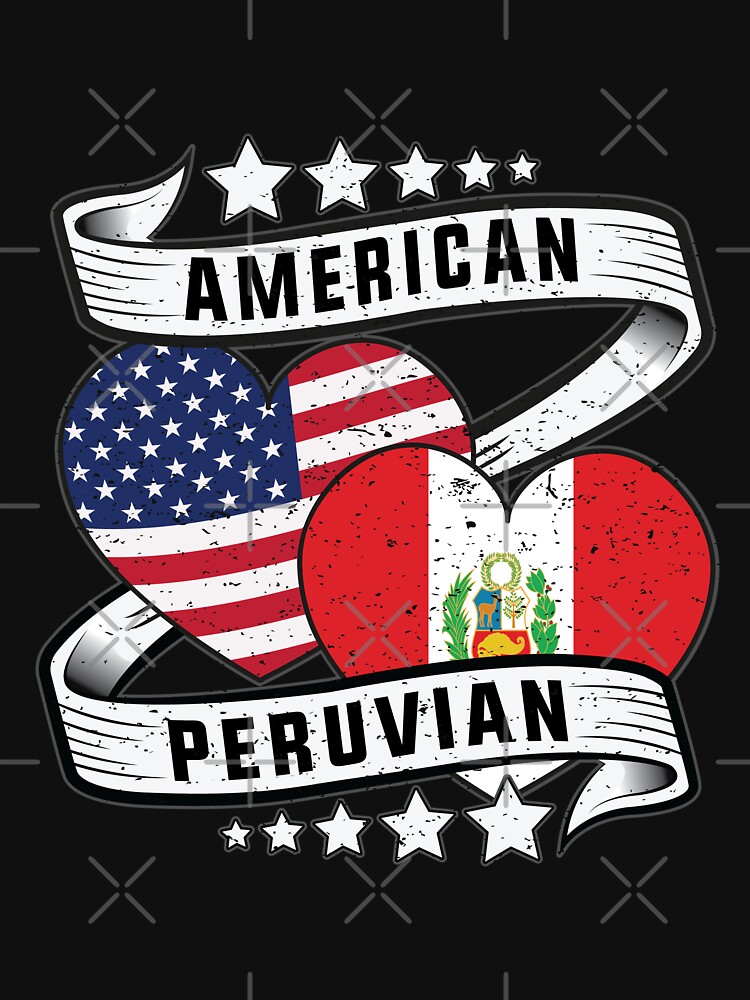 " American Peruvian flag shirt Half Peruvian and Half American" T-shirt ...