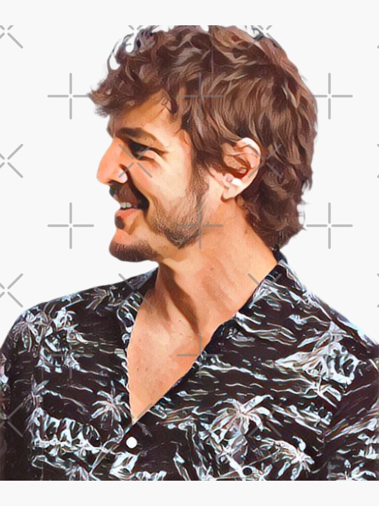 "Gorgeous Pedro Pascal in Paint Side View" Sticker for Sale by ecdato ...