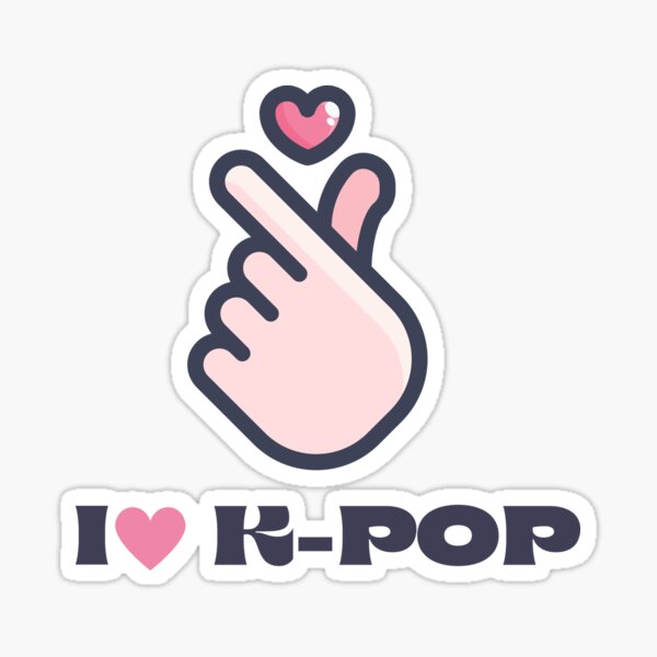"K-POP" Sticker for Sale by TheLUXURY93 | Redbubble