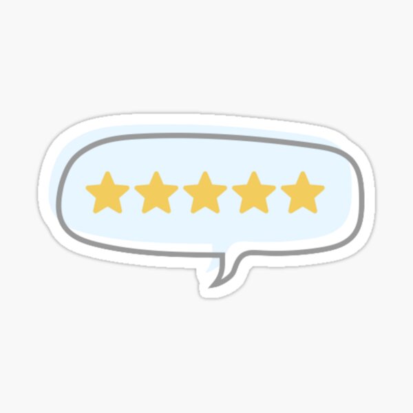 "Five Star Rating " Sticker for Sale by TheMarsEdit | Redbubble