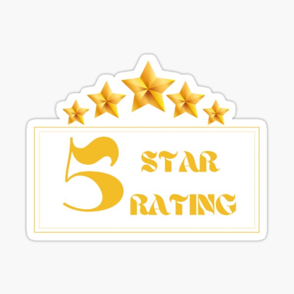 " Five Star Rating " Sticker for Sale by TheMarsEdit | Redbubble