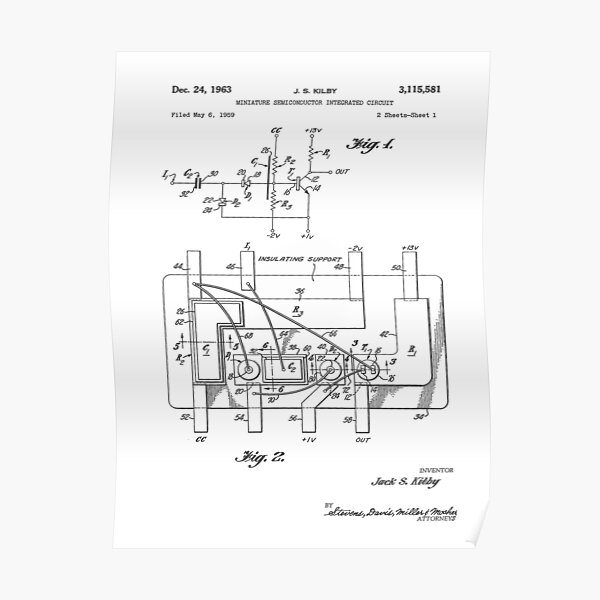"First Integrated Circuit Patent" Poster by Melic93 | Redbubble
