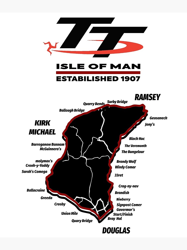 "Isle of Man TT (Black Version)" Poster for Sale by budibakiart | Redbubble