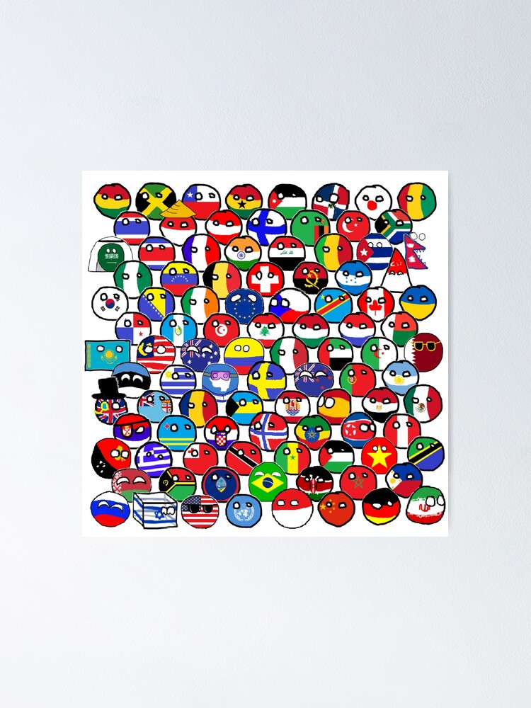 "Countryballs pack " Poster for Sale by USAPRIDE22 | Redbubble