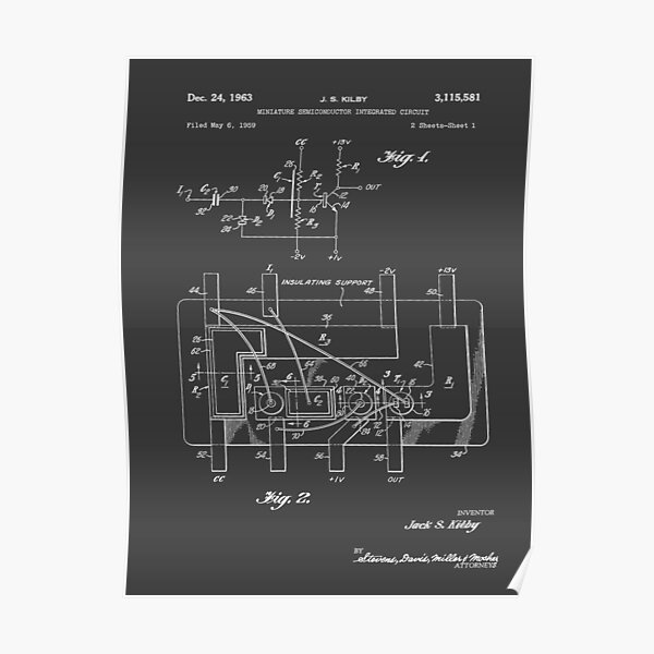 "First Integrated Circuit Patent" Poster for Sale by Melic93 | Redbubble