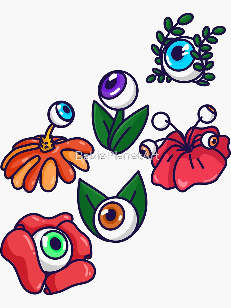 "Eye plants" Sticker for Sale by BabiePlanetArt | Redbubble
