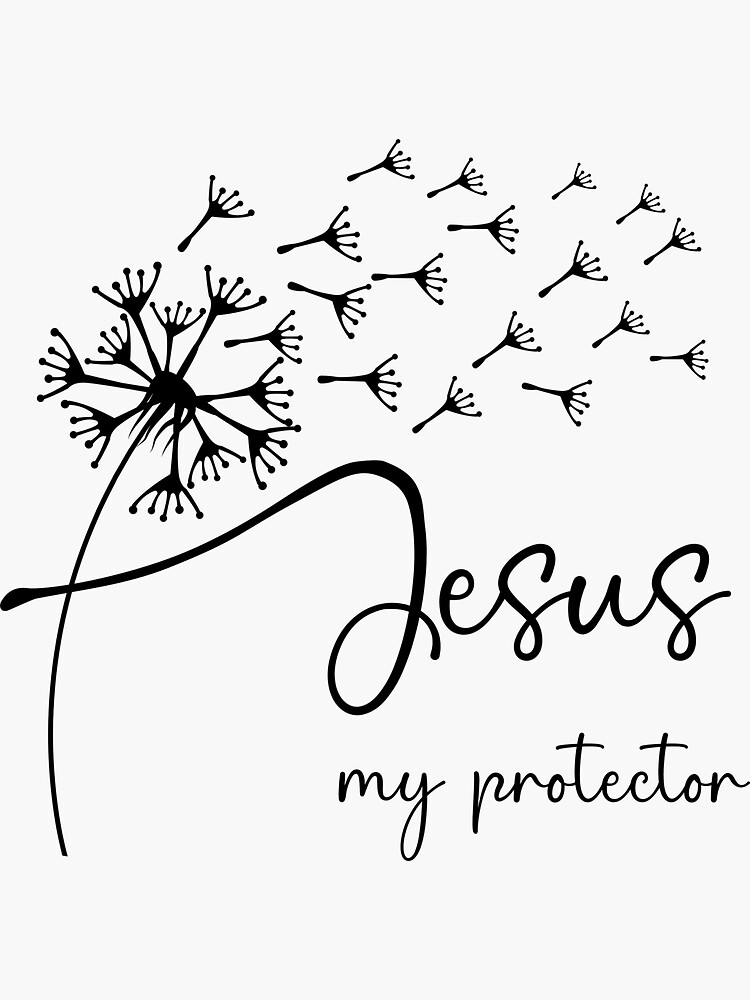 Pegatina «Jesús, mi protector tiene un elegante diseño gráfico de ...