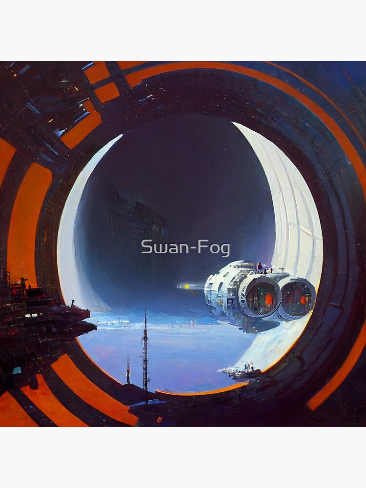 "Trans-dimensional Portal Alpha" Sticker for Sale by Swan-Fog | Redbubble