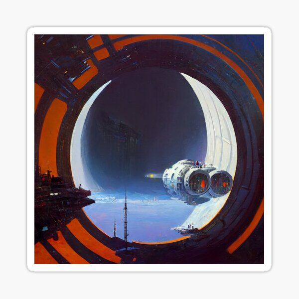 "Trans-dimensional Portal Alpha" Sticker for Sale by Swan-Fog | Redbubble