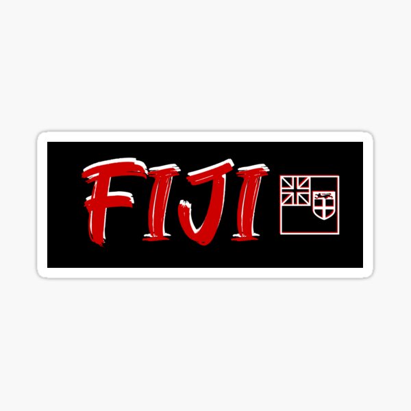 "Fiji" Sticker for Sale by PolyMicroMela | Redbubble