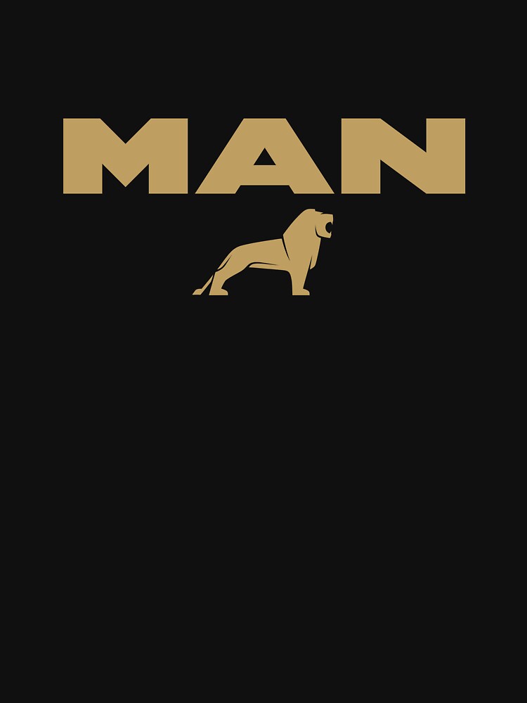 "man truck gold logo" T-shirt for Sale by fabioalana | Redbubble | man ...