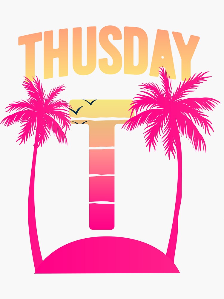 "Thusday" Sticker for Sale by modellin | Redbubble