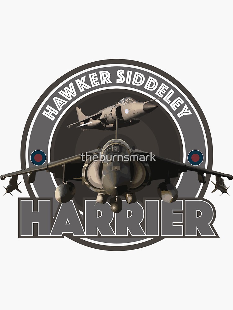 "Harrier Jump Jet Aircraft" Sticker for Sale by theburnsmark | Redbubble
