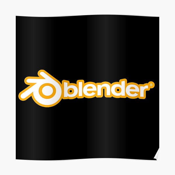 "Blender 3D Logo Title / Blender Software" Poster for Sale by ...