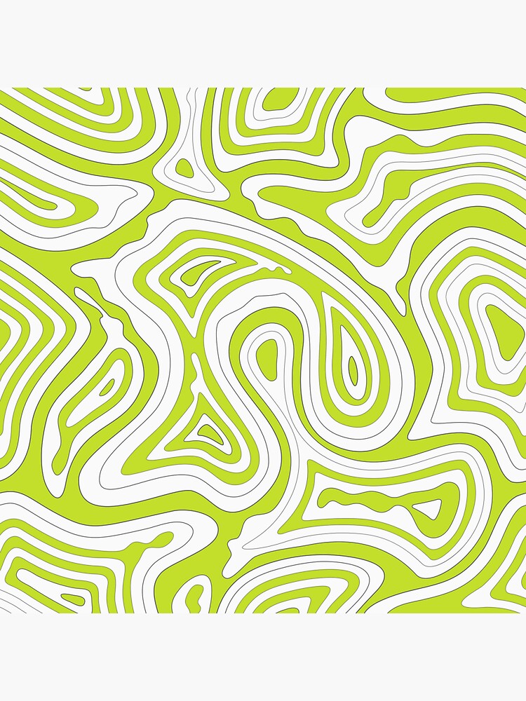 "Topographic contour lines vector map seamless Pattern" Sticker for ...
