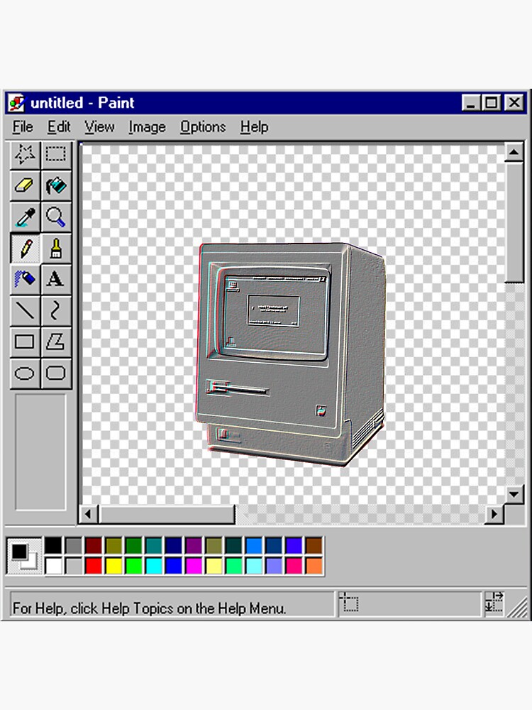 "MS PAINT 98 MAC" Sticker for Sale by Sonny-Izk | Redbubble
