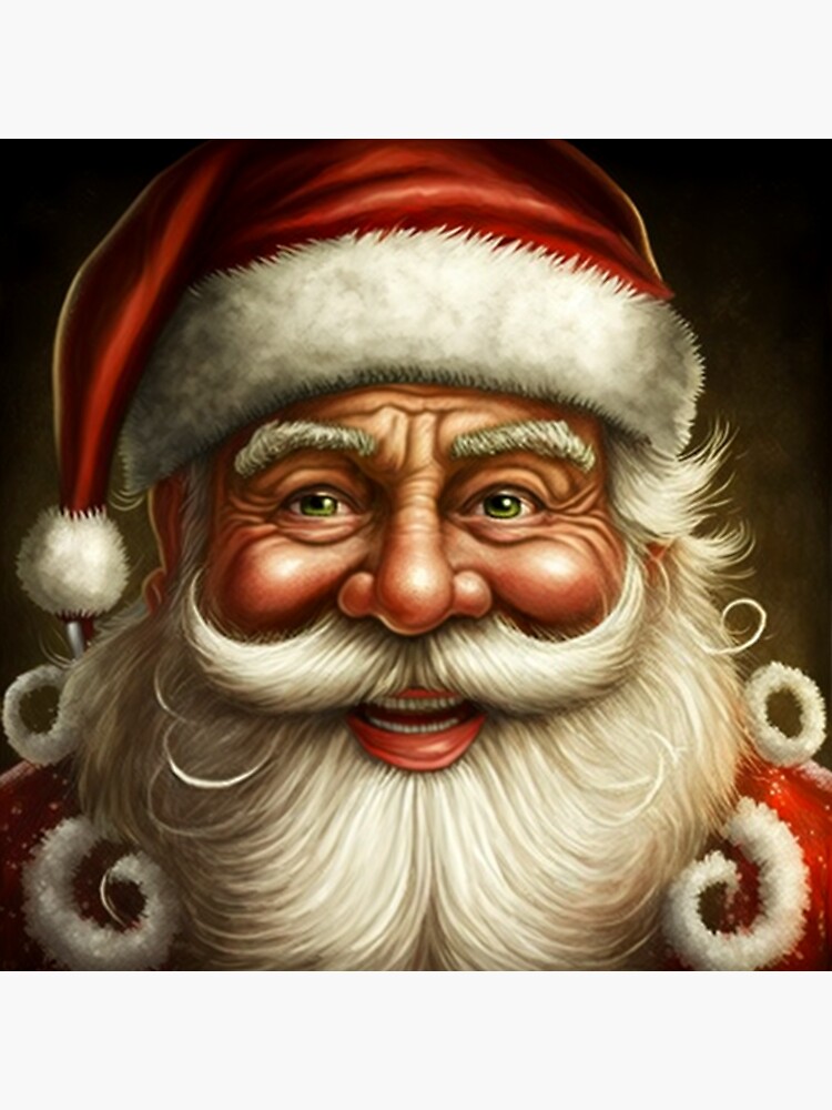 "An extremely weird Santa Claus with brown eyes " Sticker for Sale by ...