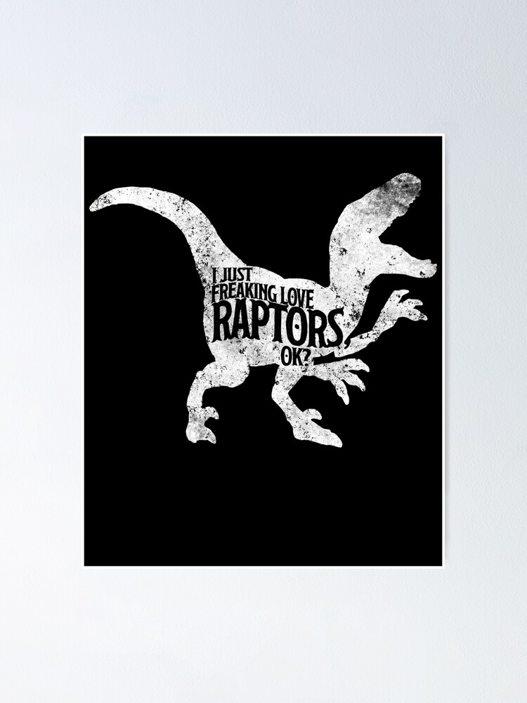 "Raptor Silhouette, Velociraptor and Prehistory" Poster for Sale by ...