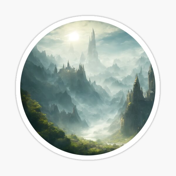 "Fantasy world artwork" Sticker for Sale by ArtificialCraft | Redbubble