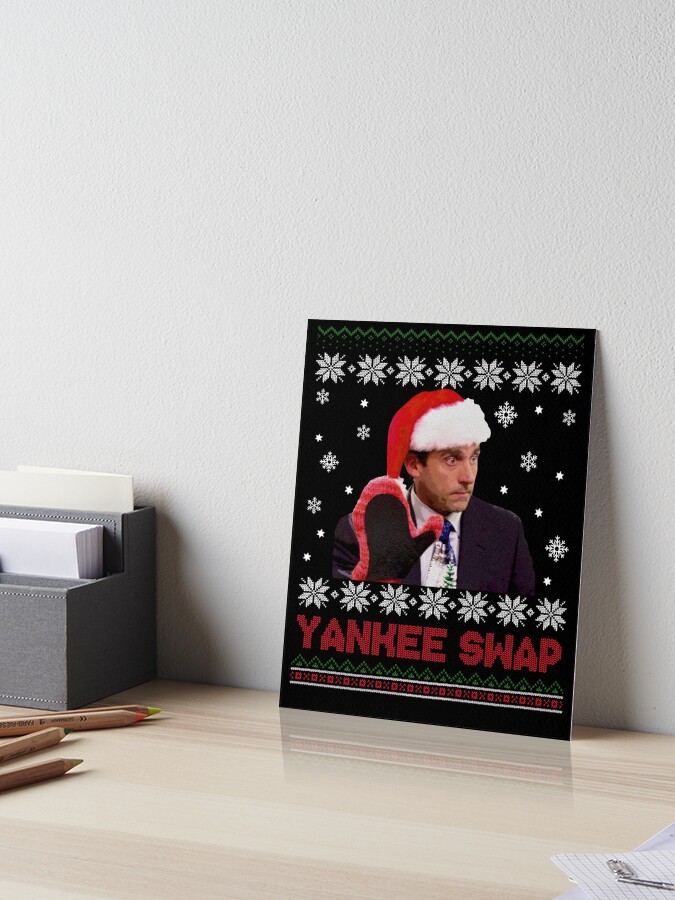 "Yankee Swap Michael Scott The Office Christmas" Art Board Print for ...
