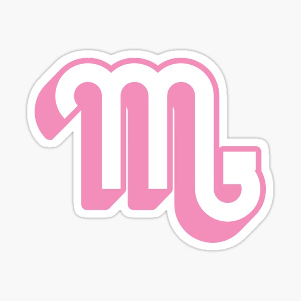 "Scorpio Symbol Pink 3D" Sticker for Sale by OldDannyBrown | Redbubble