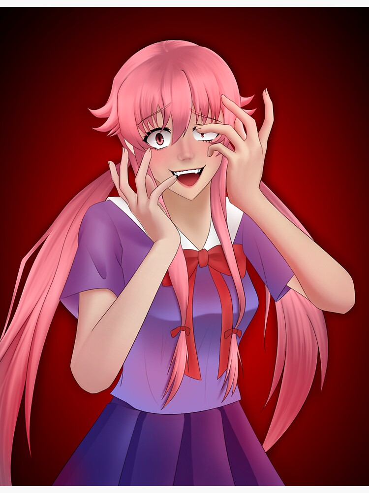 "Future Diary Yuno Gasai" Sticker for Sale by daddyelvis | Redbubble