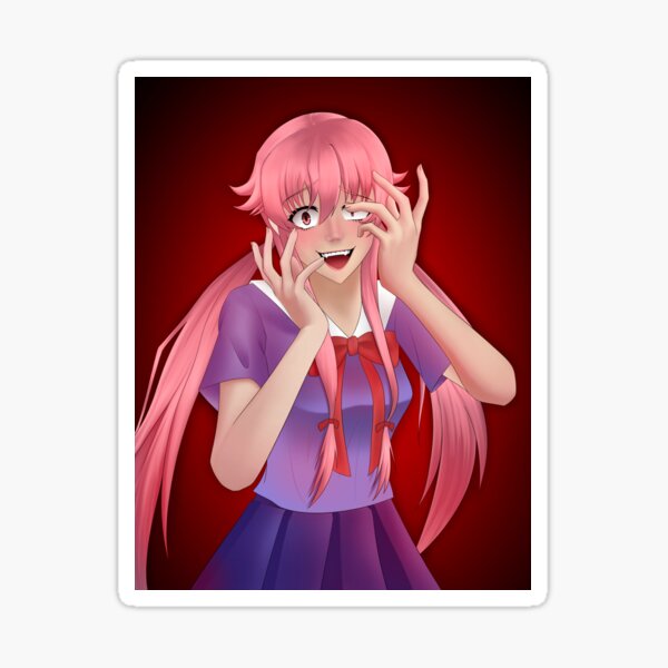 "Future Diary Yuno Gasai" Sticker for Sale by daddyelvis | Redbubble