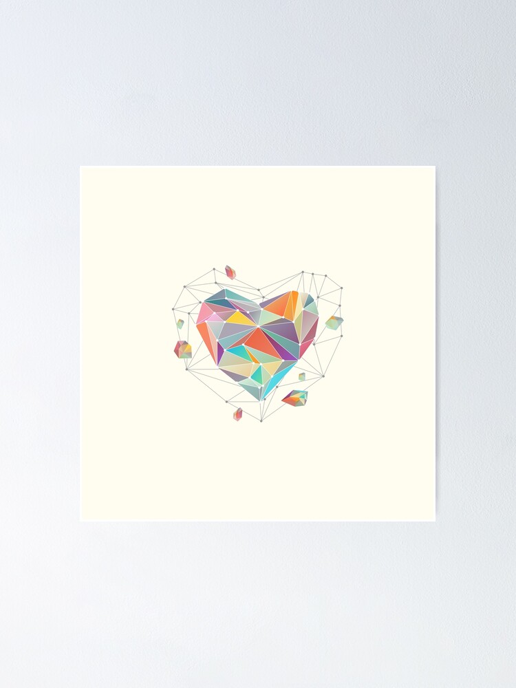 "Crystallized heart" Poster for Sale by printapix | Redbubble