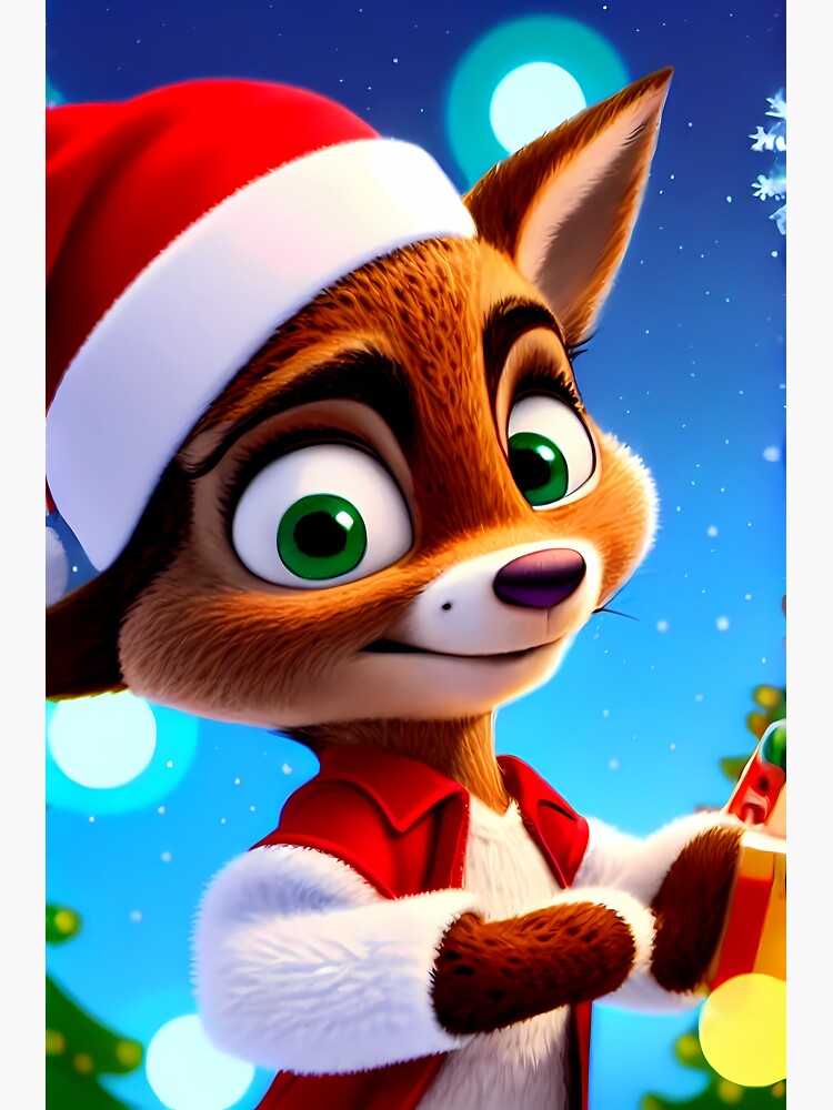 "Little Christmas Fox - Jake" Sticker for Sale by LuliandFriends ...