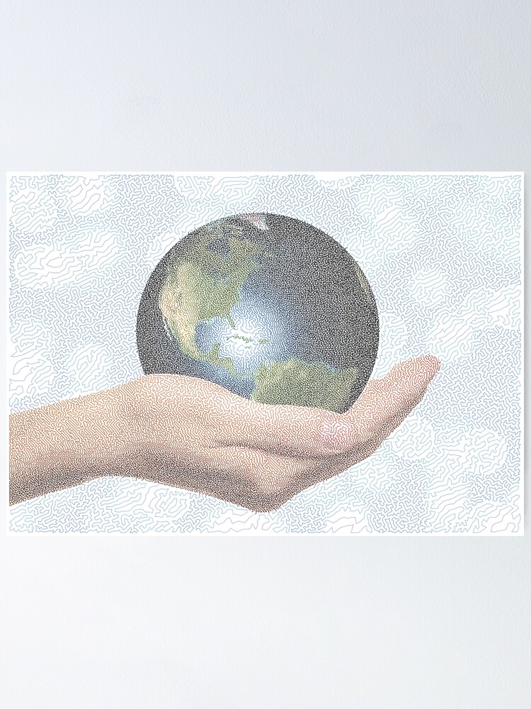 "We've got the world in our hand! - color TSP art" Poster for Sale by ...