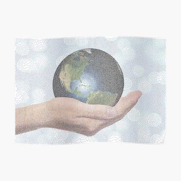 "We've got the world in our hand! - color TSP art" Poster for Sale by ...