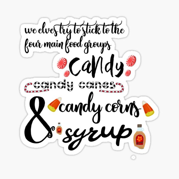 "FOUR MAIN FOOD GROUPS" Sticker by thatbookgal | Redbubble