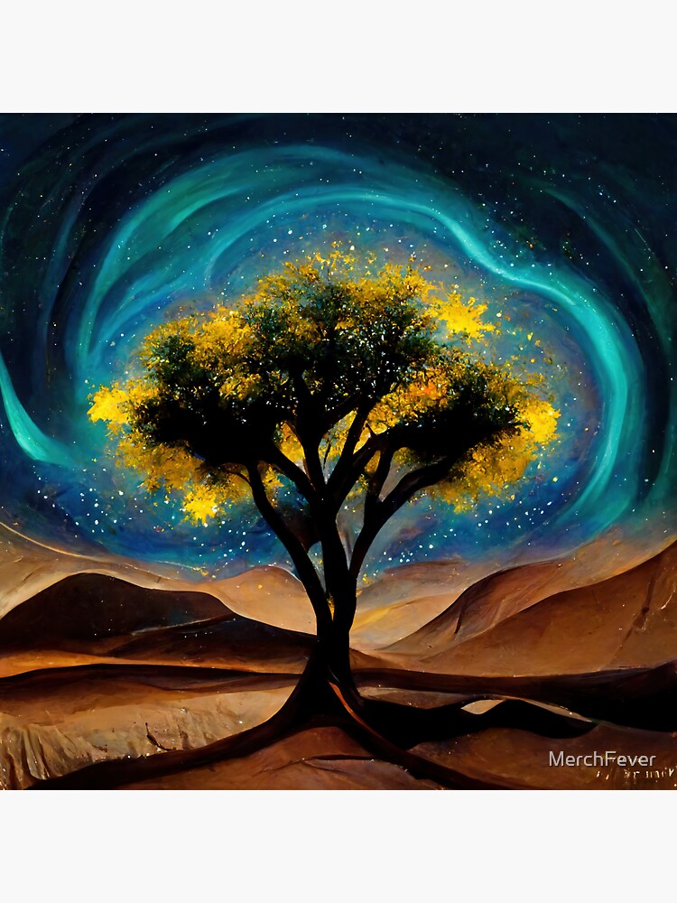 "The Tree of Strife - Desert sand and the galaxy" Sticker for Sale by ...
