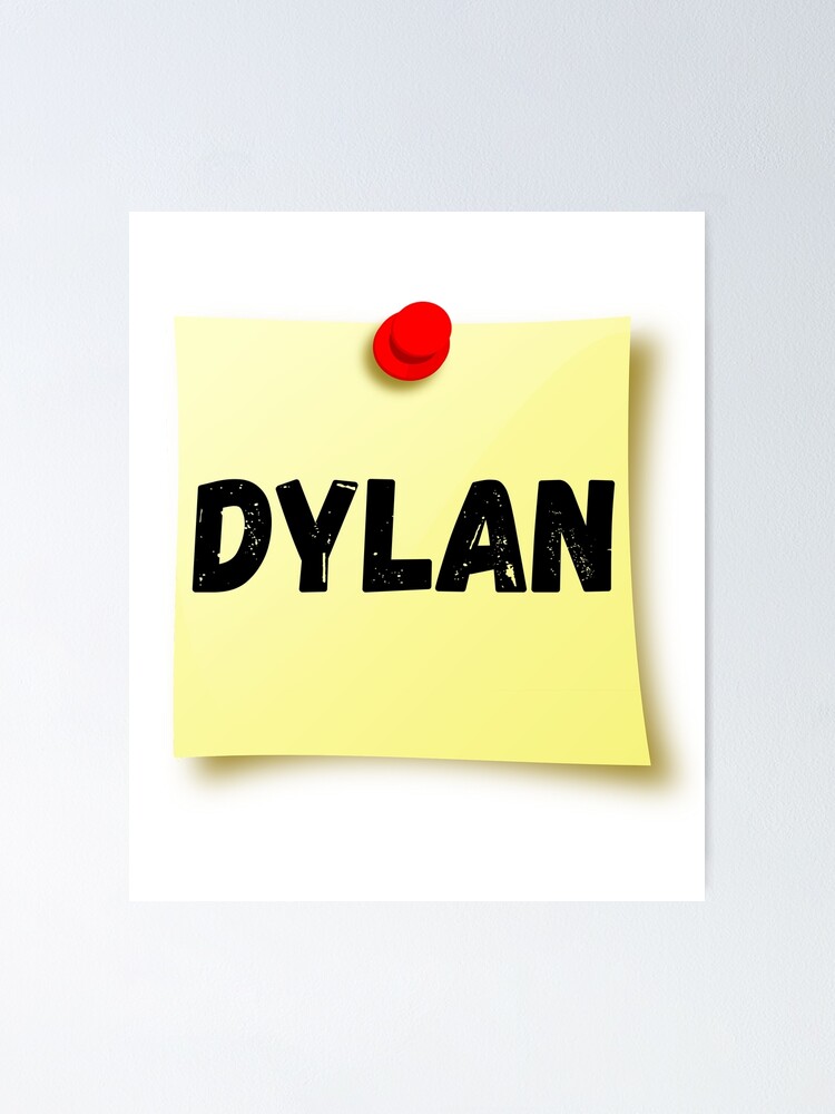 Póster « Dylan Nombre personalizado Etiqueta de cumpleaños Nombre de ...