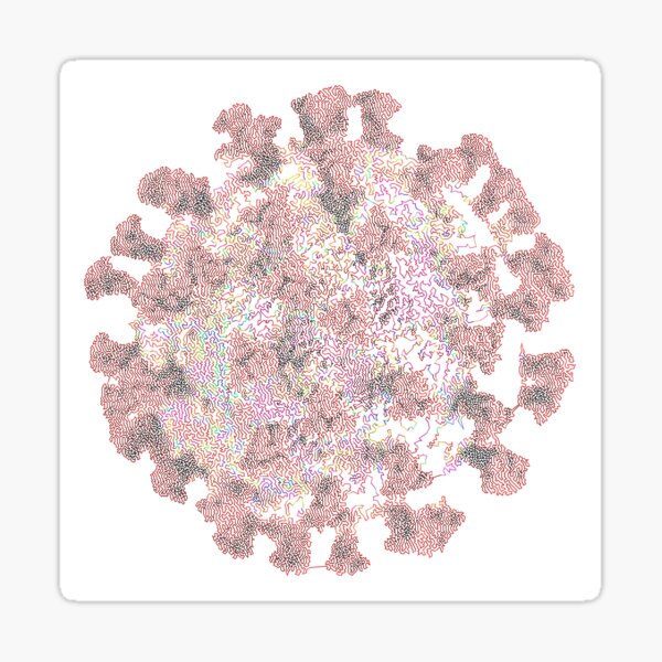 "SARS Cov2 Virus - color TSP-art" Sticker for Sale by virtuPIC | Redbubble