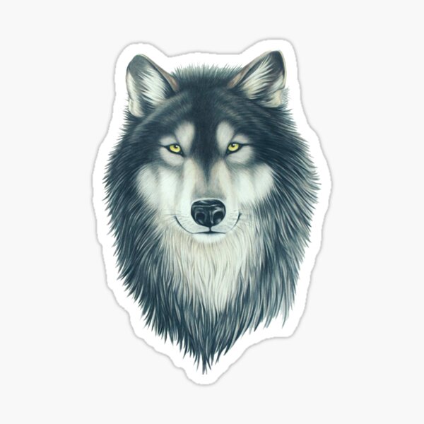 "Wolf" Sticker for Sale by AclickVirtual | Redbubble