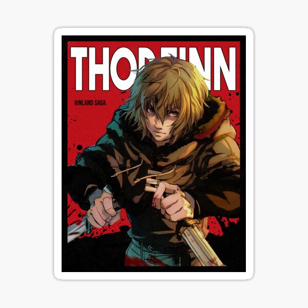 "Thorfinn Vinland Saga Red Comic Design" Sticker for Sale by IkaXII ...
