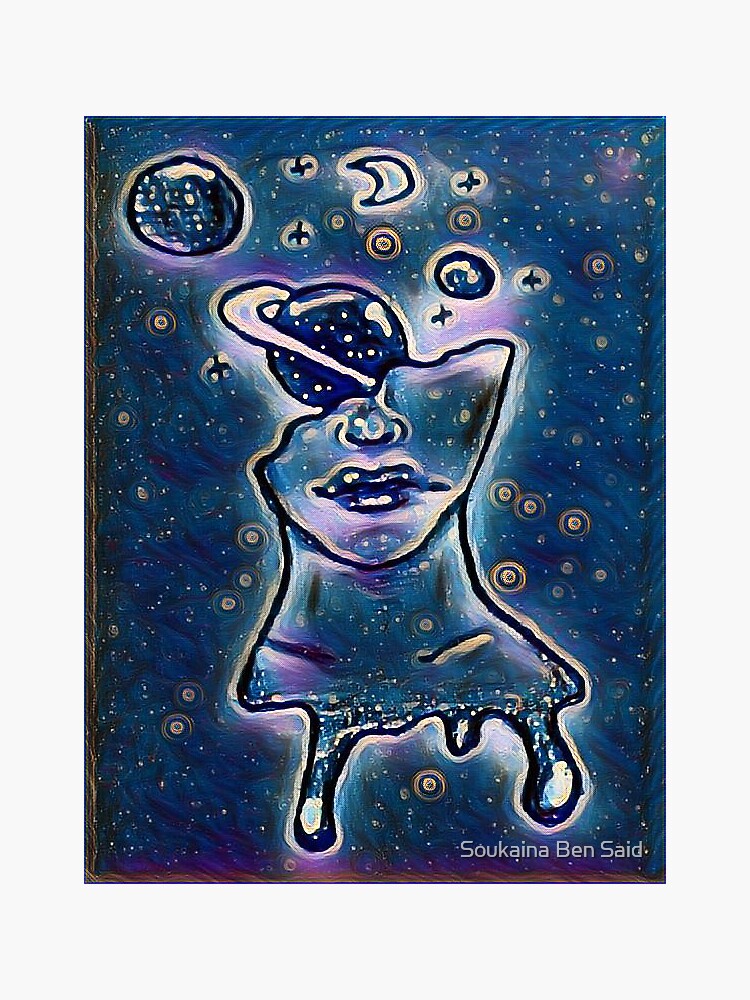"Space thoughts " Sticker for Sale by soukainabensaid | Redbubble