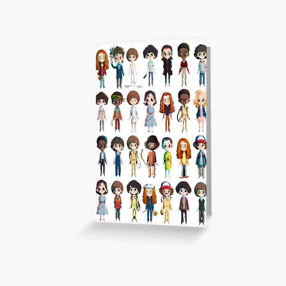"Stranger Things Characters" Greeting Card for Sale by MainPangolin ...