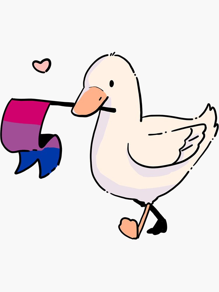 "Bisexual goose" Sticker for Sale by Klisterverkstad | Redbubble