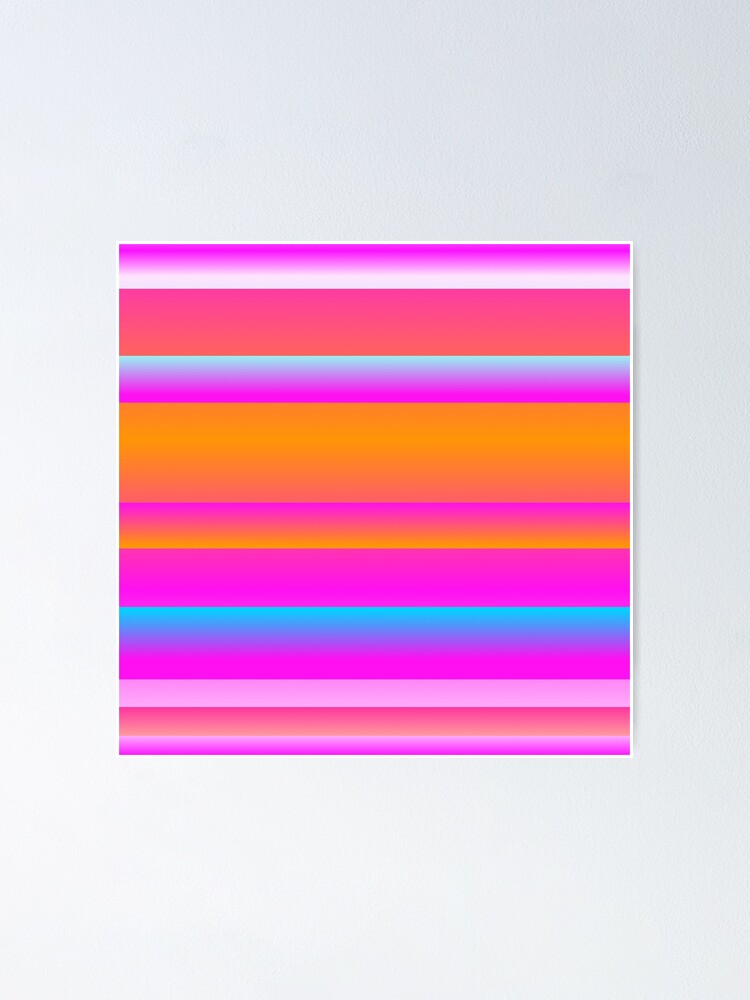 "Neon pink color palette line pattern " Poster for Sale by lausn ...