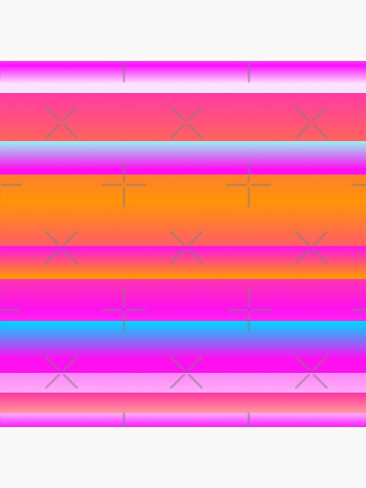"Neon pink color palette line pattern " Sticker for Sale by lausn ...