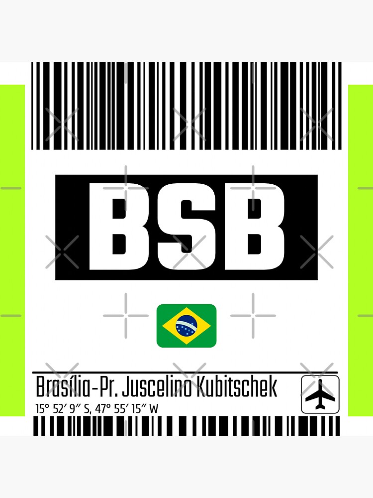 "Brasilia (BSB) Airport Luggage Tag" Sticker for Sale by LeddsoDello ...