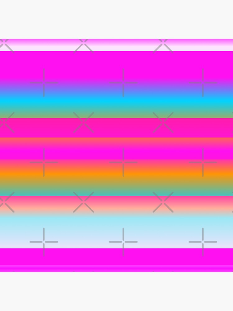 "Neon pink color palette line pattern (horizontal)" Sticker for Sale by ...