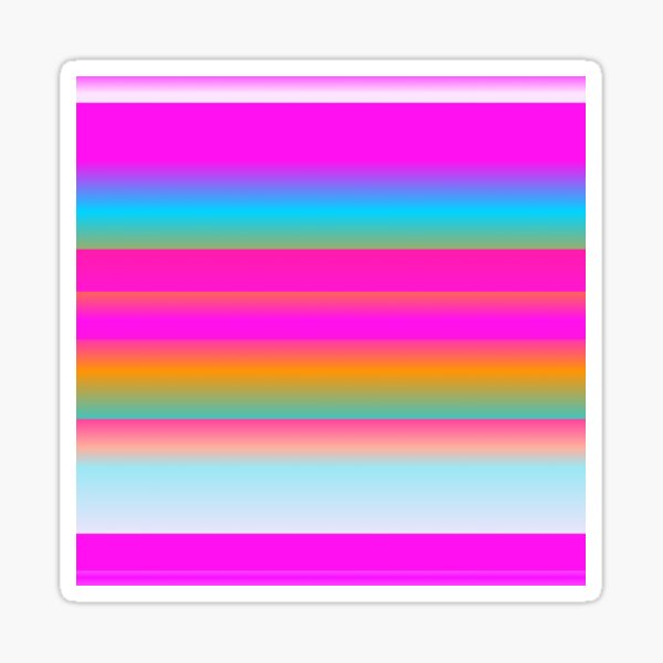 "Neon pink color palette line pattern (horizontal)" Sticker for Sale by ...