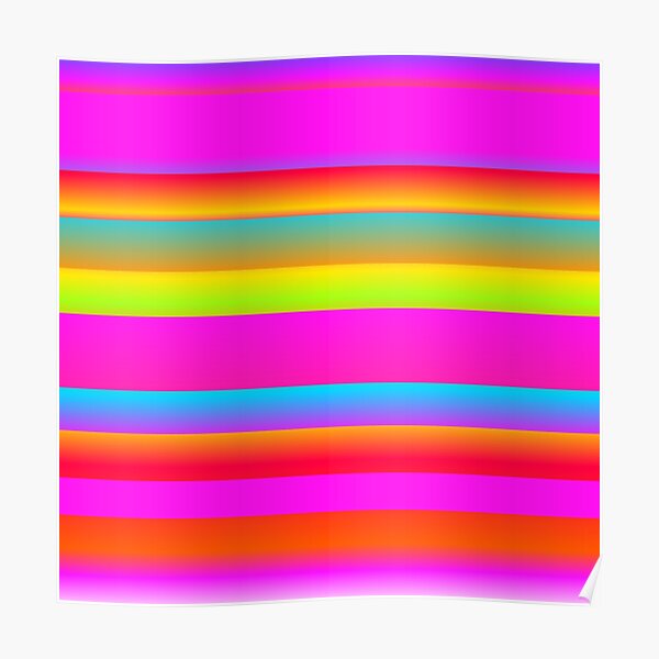 Póster «Patrón de línea de paleta de color rosa neón» de lausn | Redbubble